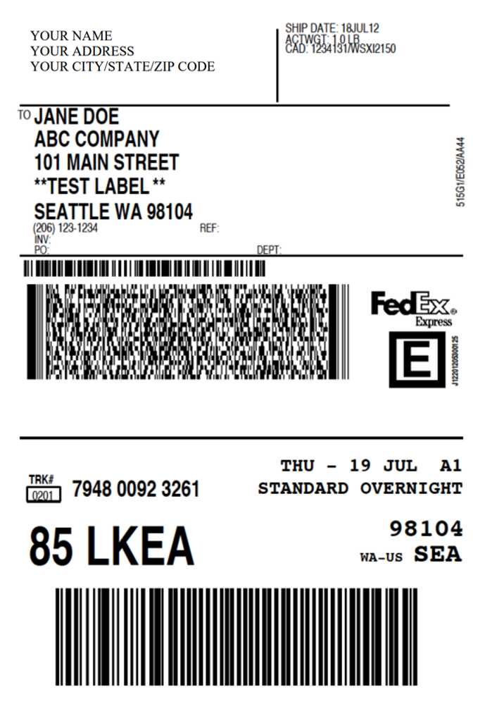 Fedex Express Label On Package